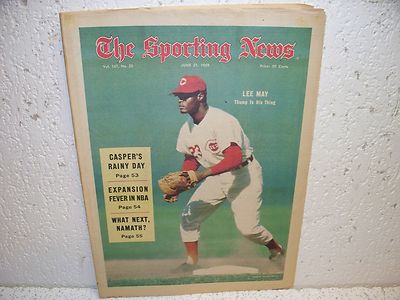 Vintage The Sporting News June 21 1969 Lee May Cincinnati Reds | eBay