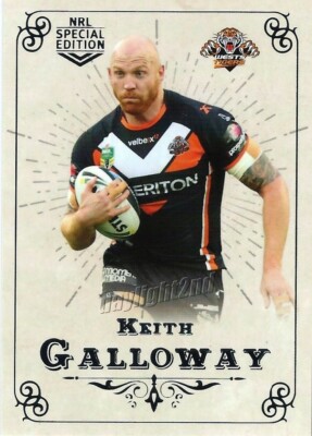 2018 WESTS TIGERS NRL Card KEITH GALLOWAY Glory | eBay