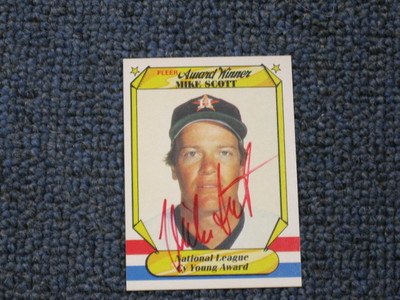 Mike Scott Autographed Baseball Card JSA Auc Certified | eBay