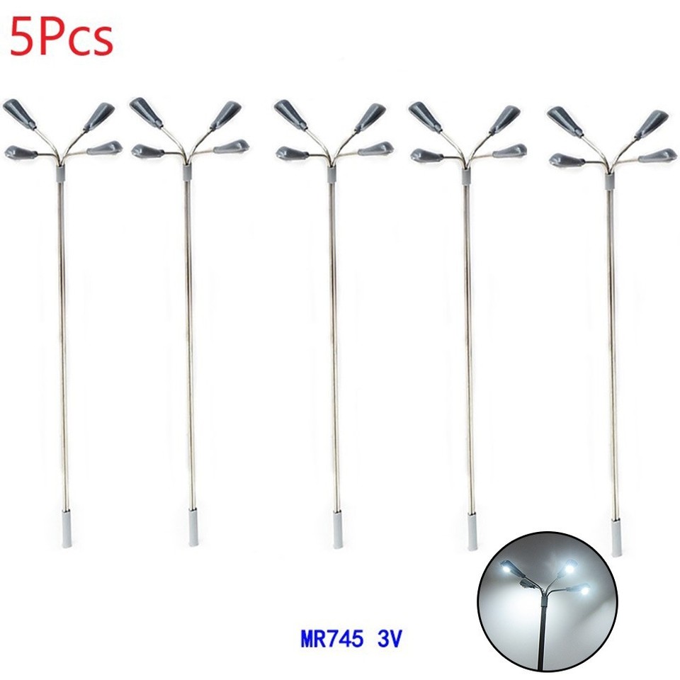 5 Pcs Sand-Table Model Railway Playground 1:100 Scale Lamps Court ...