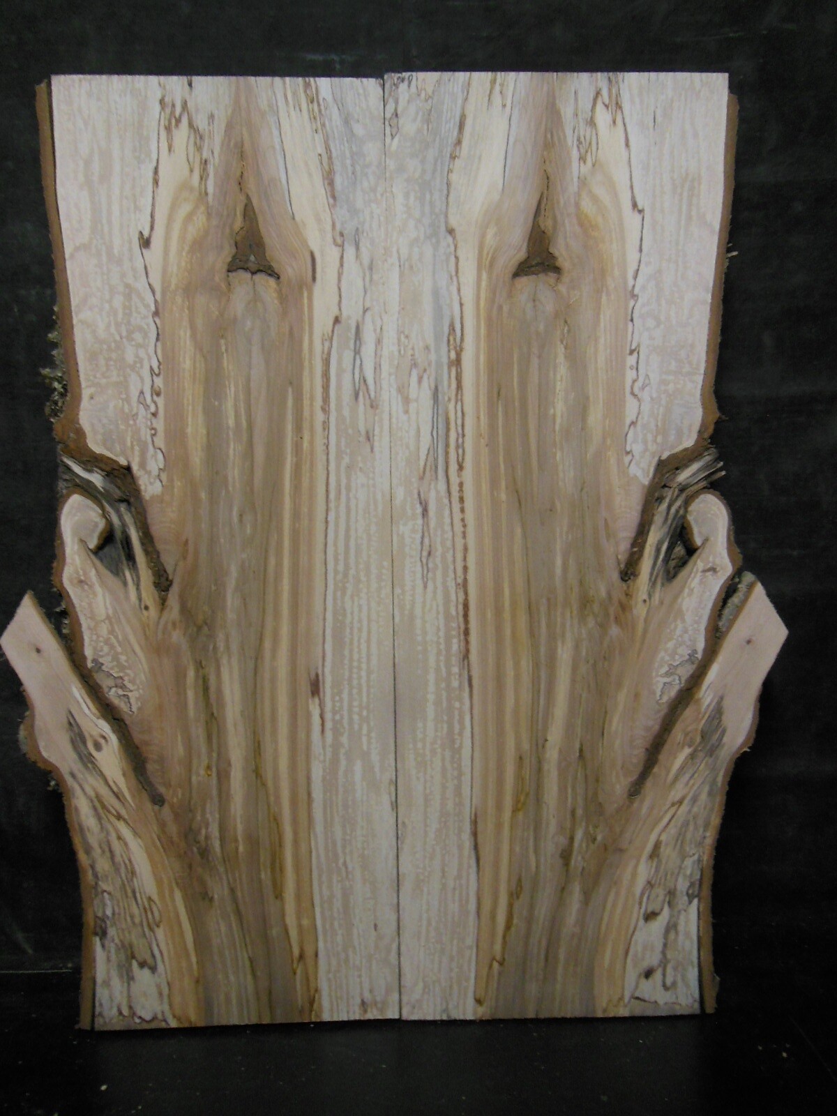 S-302_ Book Matched Spalted Yellow Birch Slabs 33" x 22-23" x 1 1/2 ...