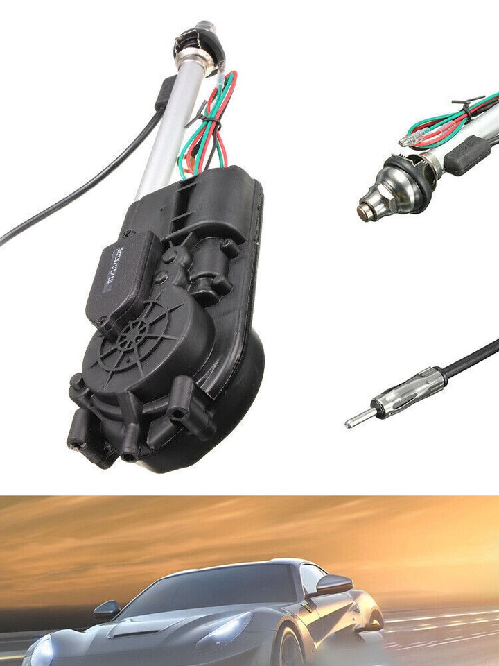 For Universal Car SUV Electric Power Automatic Antenna AM/FM Radio Mast ...