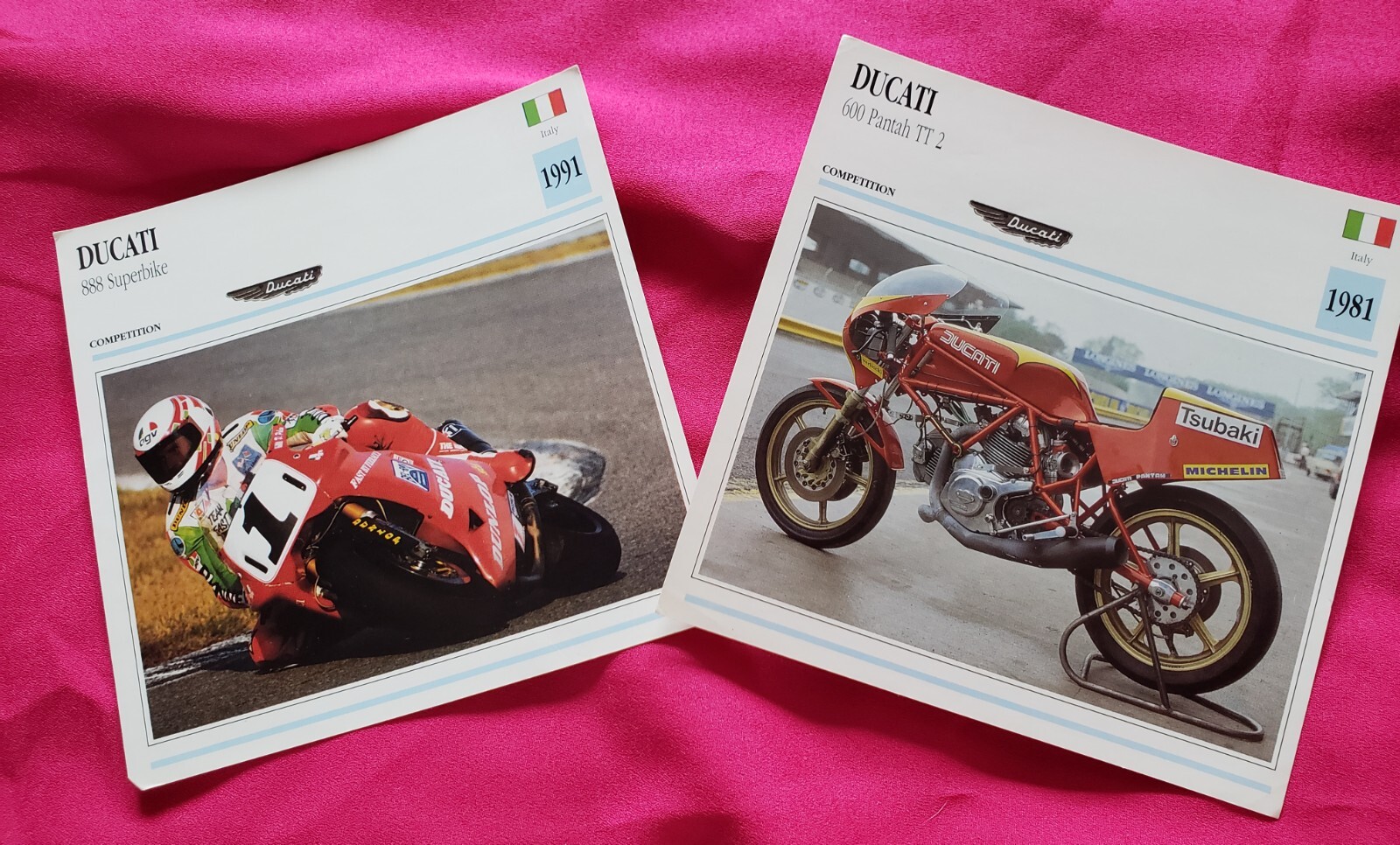 Lot of 2 DUCATI Spec Sheet Info Card, 1981 & 1991 | eBay