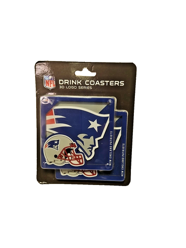 NEW NFL New England Patriots 3D Logo Series Replica Drink Coasters (2 ...