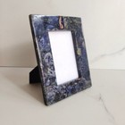 Blue Agate Photo Frame for Living Room Decor – Elegant Natural Stone ...