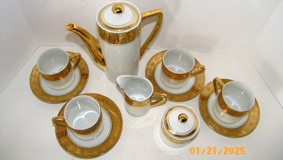ROYAL CROWN IMPERIAL 13 Pc Tea Coffee Set 22k Gold💖 | eBay