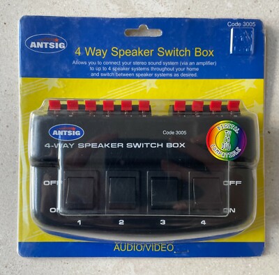 VINTAGE 4 Way Speaker Switch Box Antsig - Digital Compatible - Audio ...