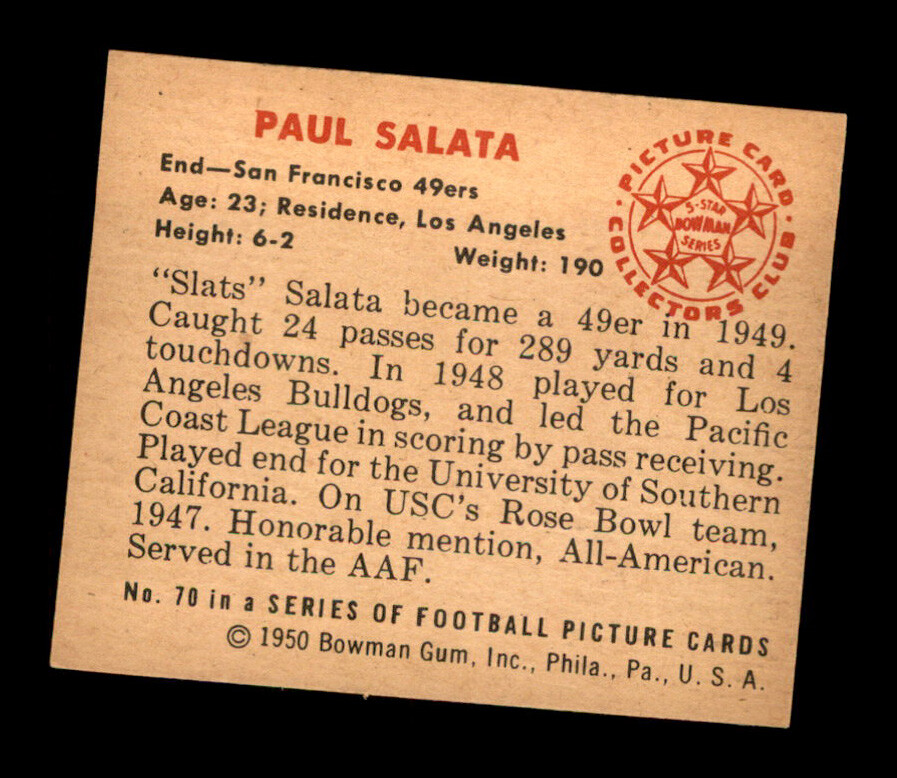 1950 Bowman #70 Paul Salata NM-MT | eBay