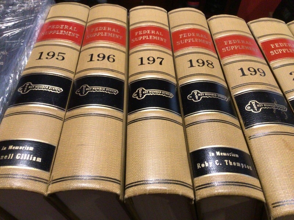 West's Federal Supplement Law Books - Lot of 10 - multiple lots Free ...
