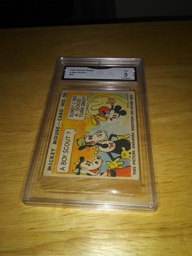 1935 MICKEY MOUSE Type 1 #20 A Boy Scout WALT DISNEY Rare Card GMA 3 | eBay