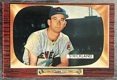 1955 Bowman #192 GEORGE STRICKLAND ⚾ Cleveland Indians ⚾ FREE SHIPPING ...