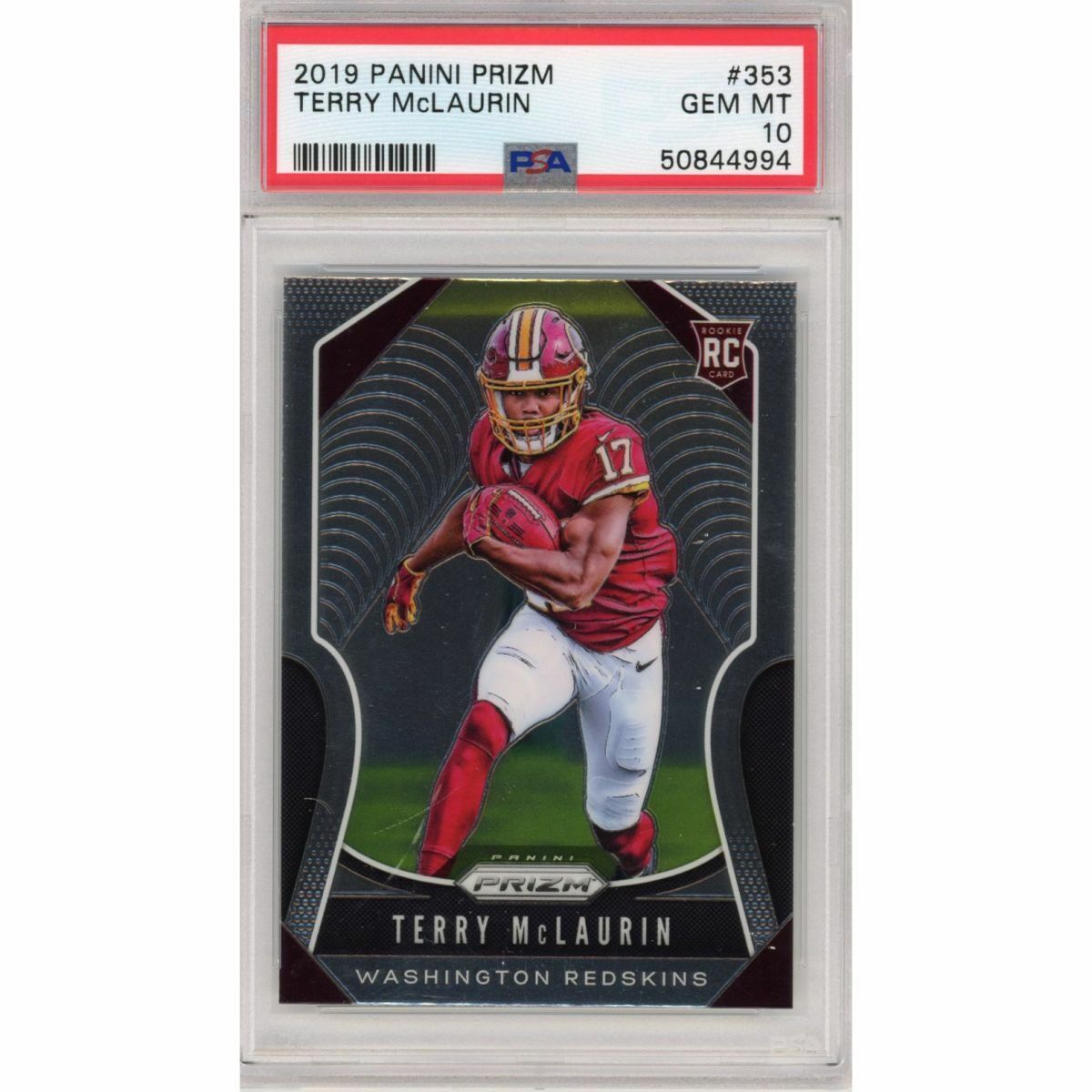 Graded 2019 Panini Prizm TERRY MCLAURIN #353 Rookie RC Football Card ...