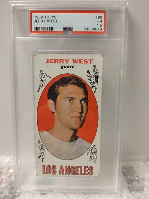 1969 Topps Basketball #90 Jerry West PSA 1.5 FR HOFer "Los Angeles ...