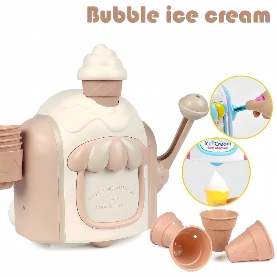 Manual Foam Machine Ice Cream Bath Toys New Bubble Machine Child ...