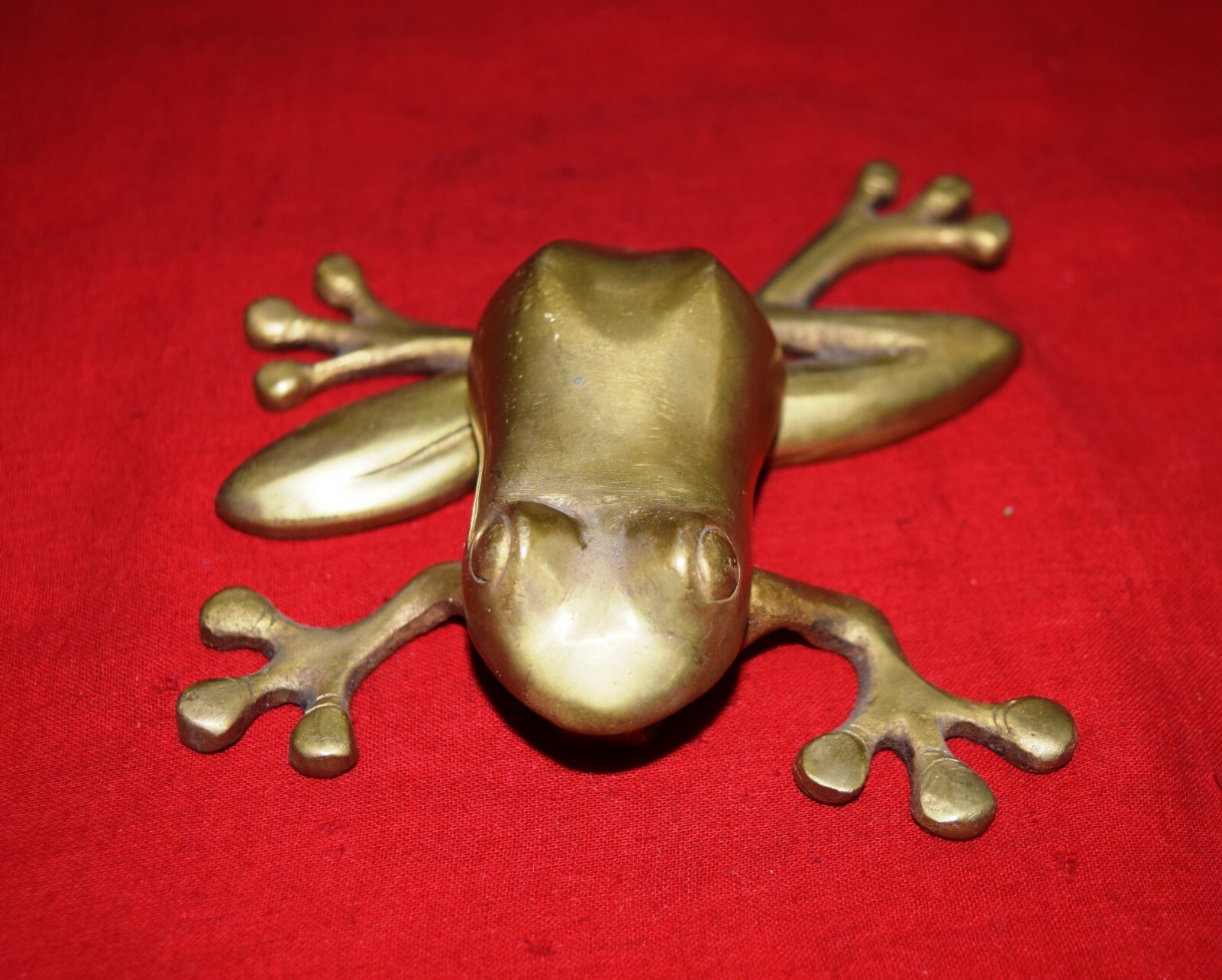 Handmade Frog Figure Golden Door Knocker Brass Reptile Theme Front ...