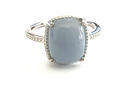 Mexican Angelite Blue Gemstone Ring 925 Sterling Size 7 | eBay