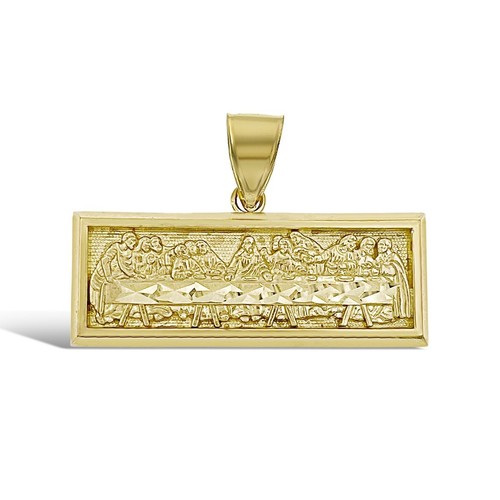 Last Supper Pendant Real 10k Gold Men Charm 1.7" | eBay