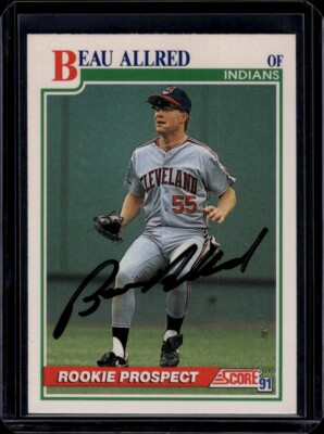 1991 Score #338 Autographed Beau Allred Trading Card | eBay