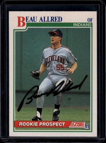 1991 Score #338 Autographed Beau Allred Trading Card | eBay