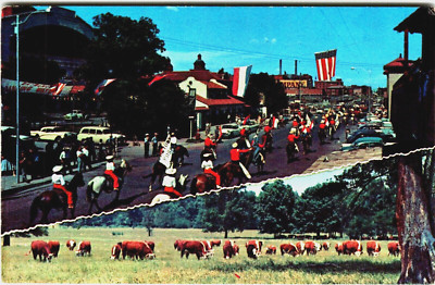 Postcard TX Old Cowtown On Parade Split View Frontier Celebration North ...