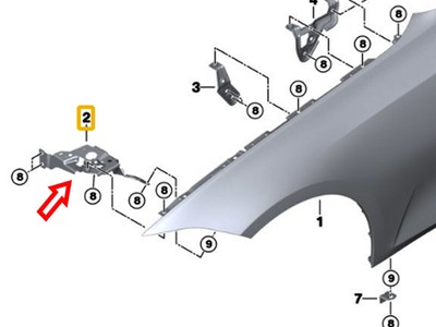 BMW 3 Series G30 G21 Front Wing Bracket - Left (JS) | eBay