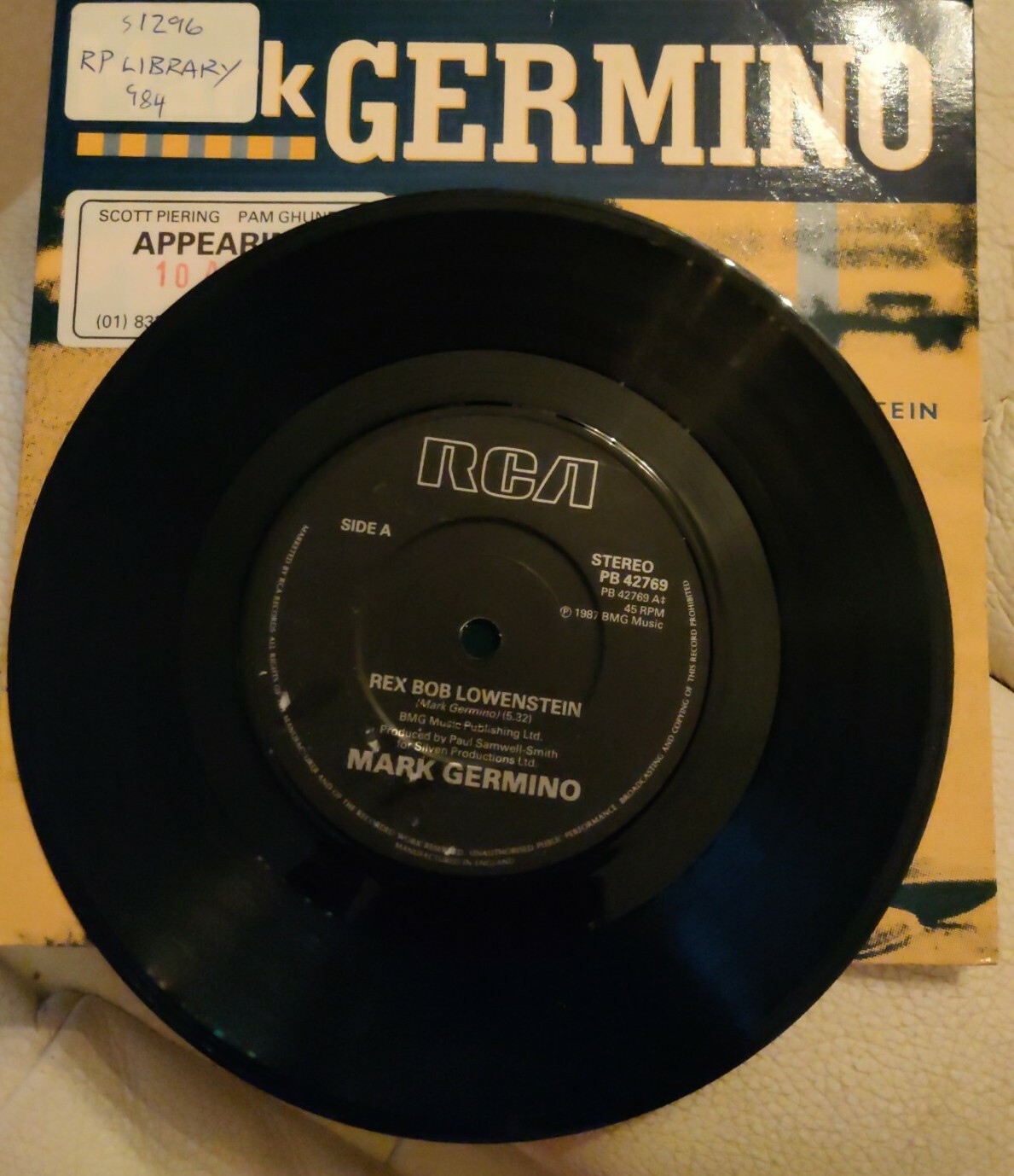 Mark Germino Rex Bob Lowenstein Vinyl 7 Id11114z for sale online | eBay UK