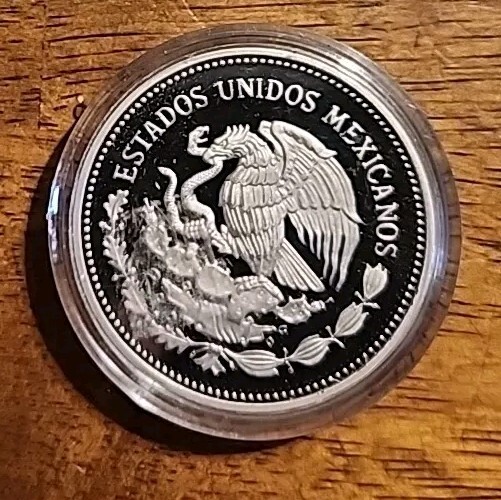 Mexico 1985 Anniversary of 1910 Revolution 500 Peso Proof Silver Coin ...