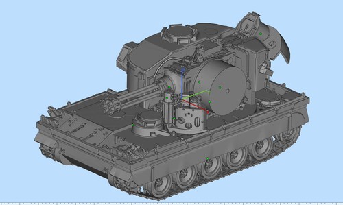 3D Printed 1/72M-series T-249 six-barrel self-propelled anti-aircraft ...