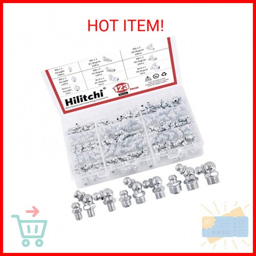 Hilitchi 123Pcs Metric Hydraulic Zerk Grease Fittings Assortment Kit (Metric) | eBay