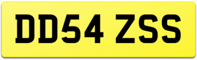DAZ NUMBER PLATE DD54 ZSS FEES PAID - DAR DAS DAZZA DARREN DARRYL ...