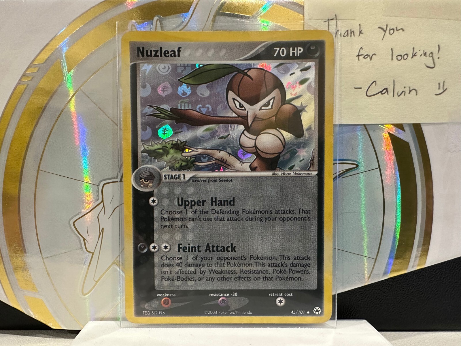 Pokemon NUZLEAF Card EX HIDDEN LEGENDS 45/101 Uncommon (Reverse-Holo ...