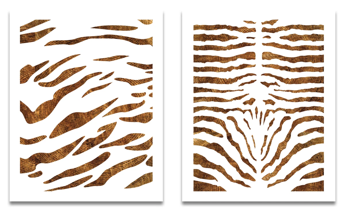 Tiger Pattern Stencil