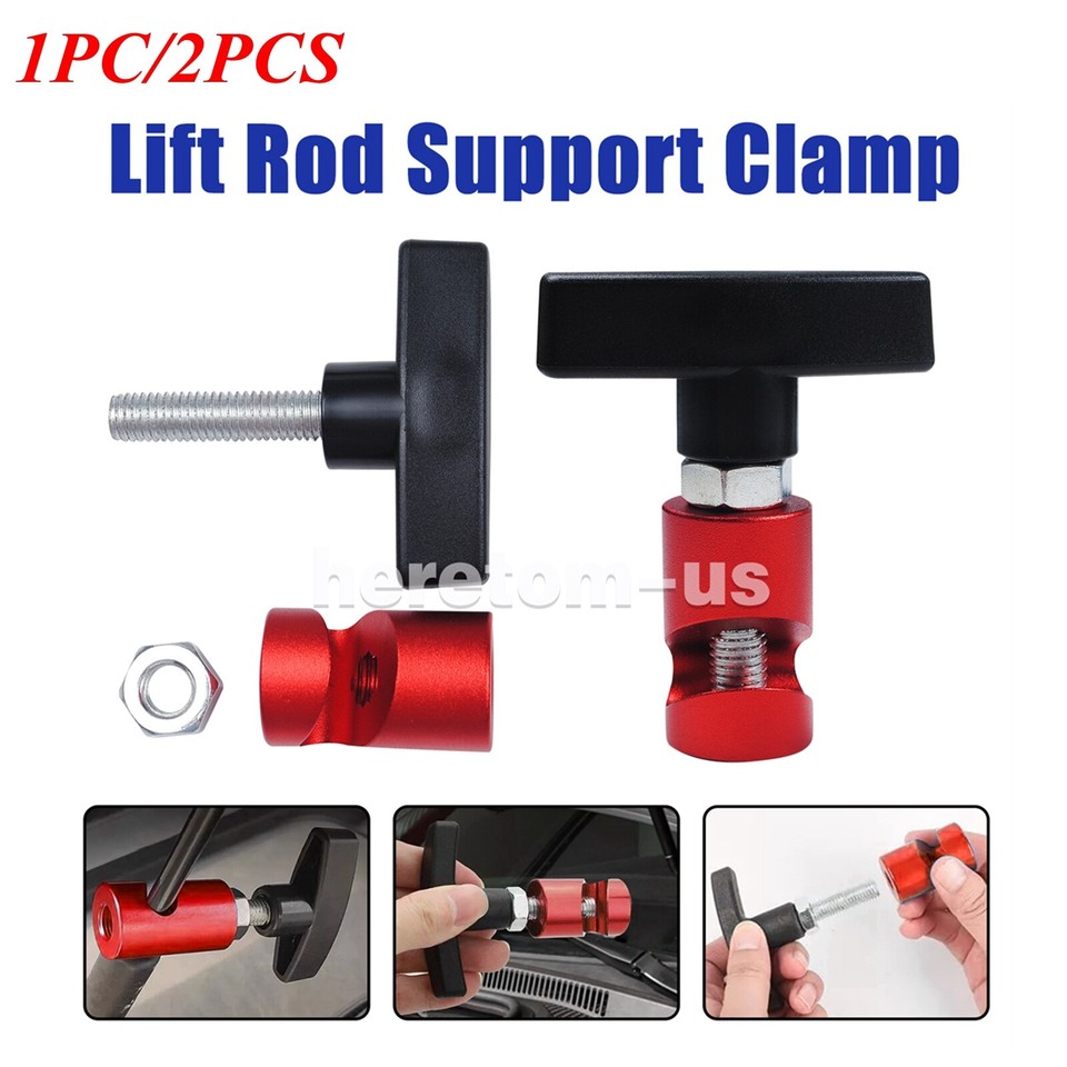 1PCS/2PCS Car Hood Lift Rod Support Clamp Shock Prop Strut Stopper ...