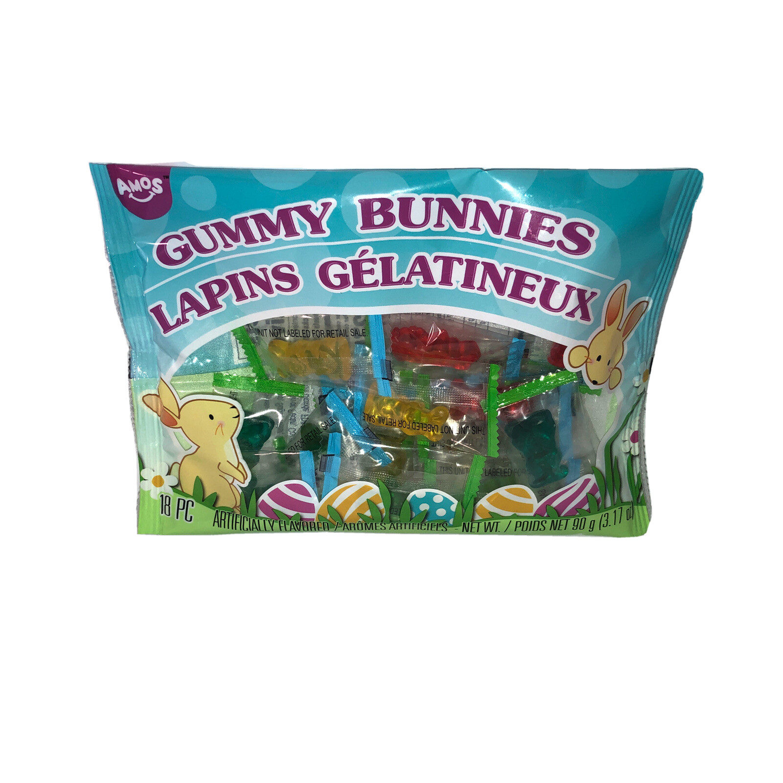 Amos Easter Individual Wrapped Gummy/Gummi Bunnies-1ea 3.17oz Bag-New ...