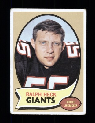 1970 Topps Football #127 RALPH HECK NEW YORK GIANTS - Vintage Card | eBay