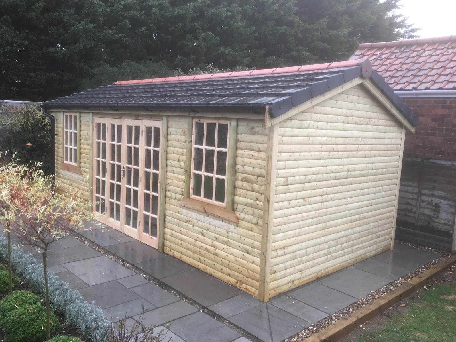 26x12 Timber Framed Outbuilding tiled Workshop summerhouse gyms office ...