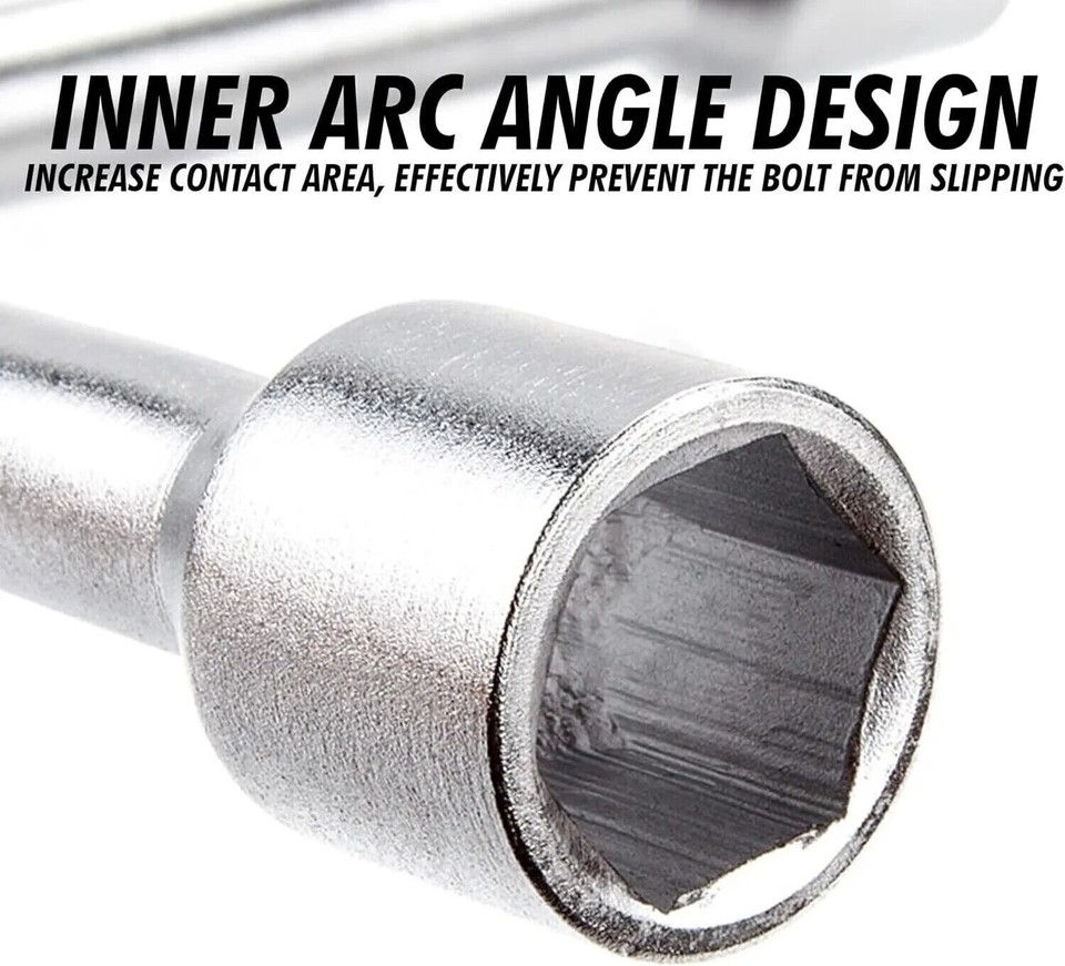 Universal Wrench 4 Way Lug Nut Tool 14'' Heavy Duty Socket Wheel Tire ...