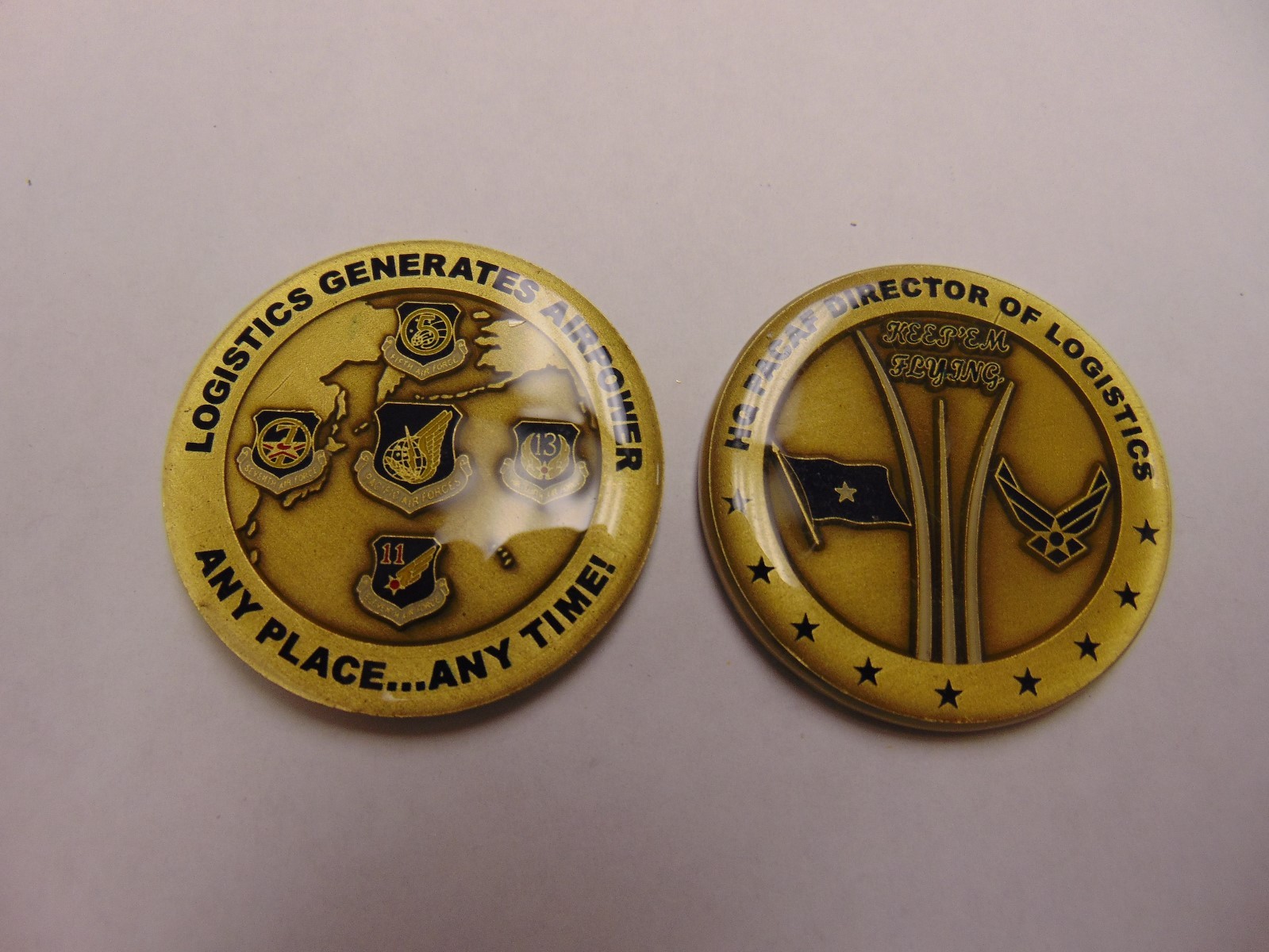 CHALLENGE COIN HC PACAF DIRECTOR OF LOGISTICS ONE STAR GENERAL AIRPOWER ...