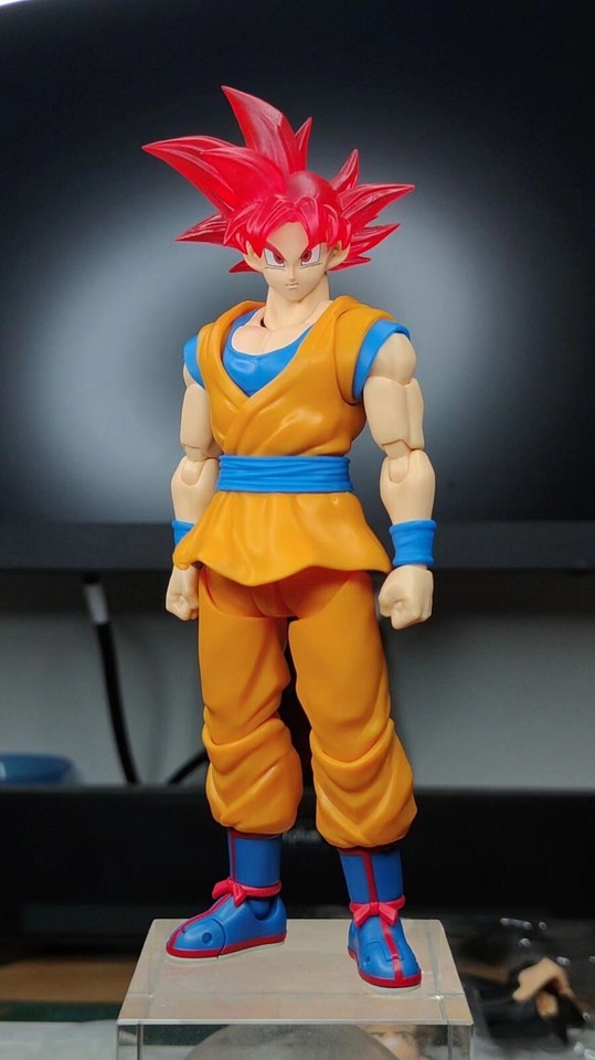 custom shf 1/12 goku Super Saiyan God red head kit （NO Figure） | eBay