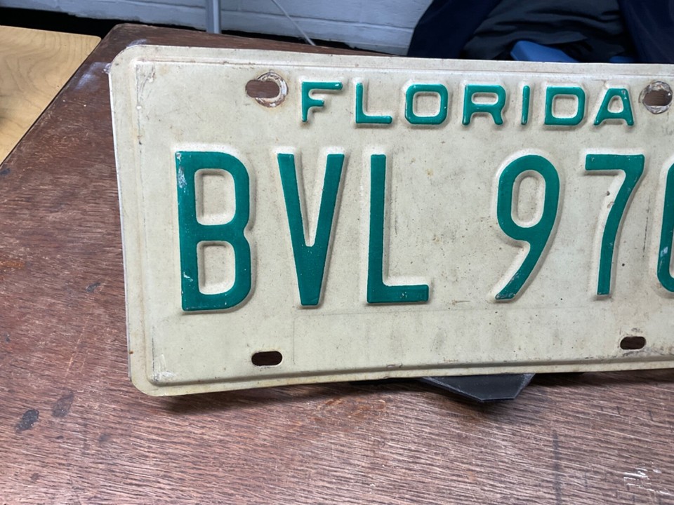 License Plate Tag Vintage Florida BVL 970 1979 Fla. Rustic | eBay