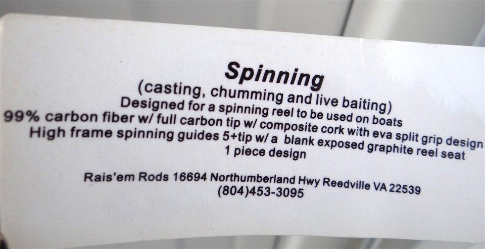 Seigler, Truth Raise'em Rods IS Inshore Spinning 6' Carbon Fiber ...