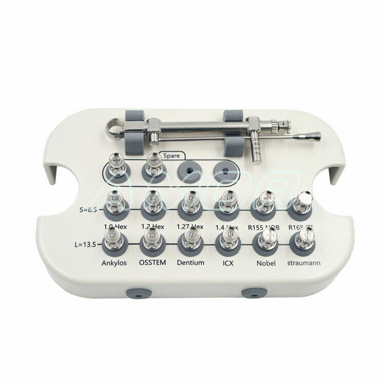 Dental Implant Prosthetics Kit Implant Torque Wrench Ratchet with 14Pcs ...