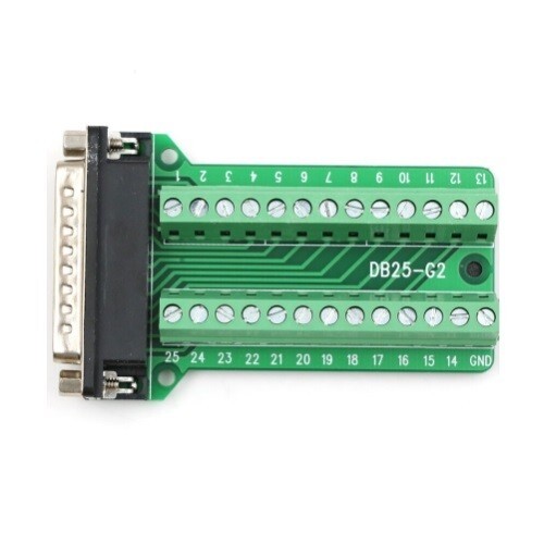D-SUB DB25 Male 25Pin Plug Breakout Board Terminals Adapter Solderless ...