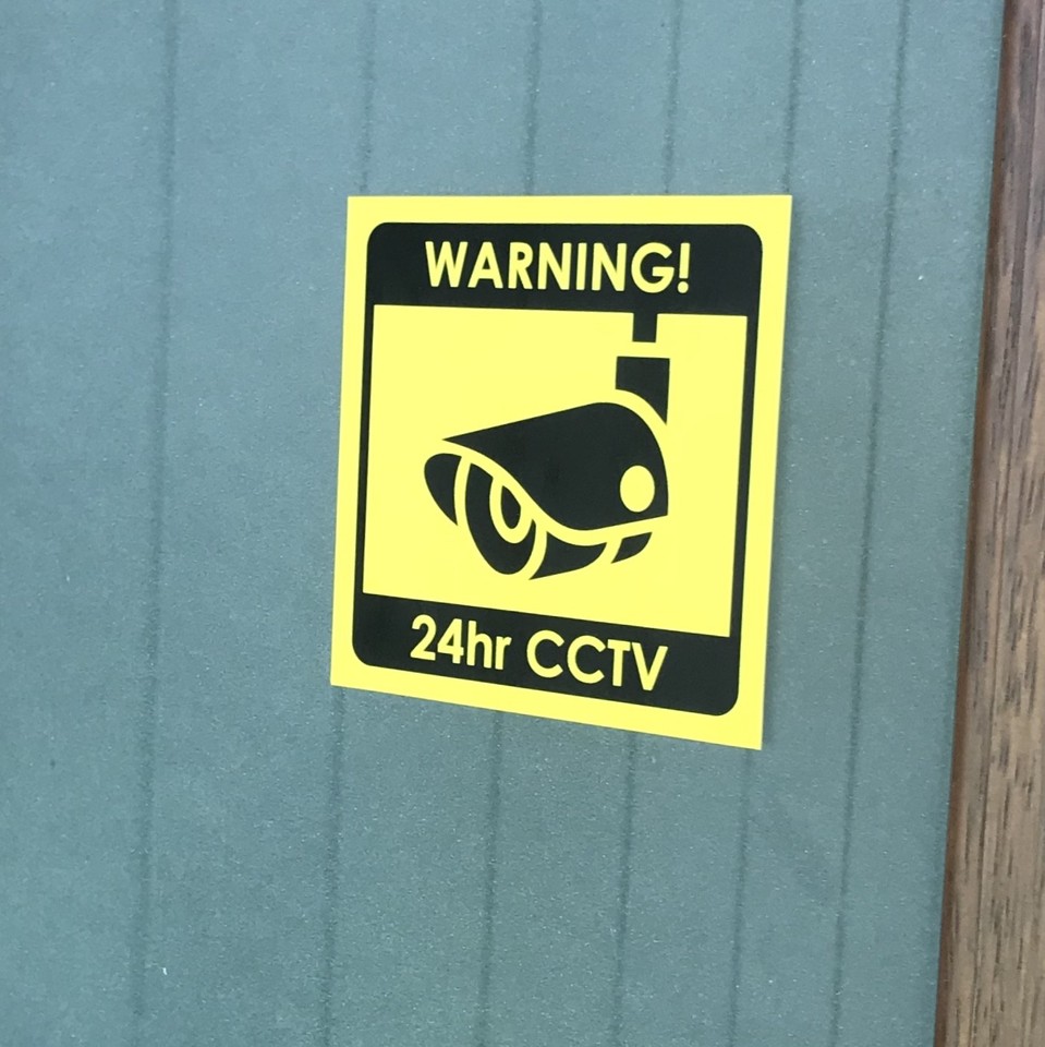 CCTV 24hr Security Camera Warning Sticker Sign 100 x 100mm | eBay Australia