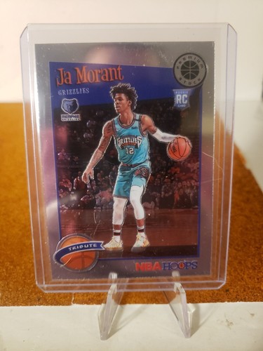 2019-20 NBA Hoops Premium Stock Ja Morant Tribute Rookie RC #297 💎 💎 🌟 ...