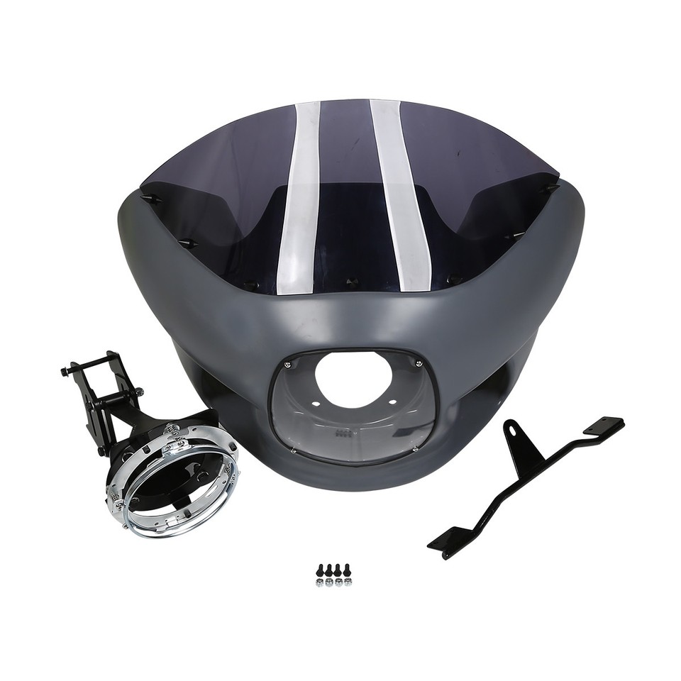 Front Upper Headlight Fairing Lower Leg Fairings For Harley Dyna Low ...