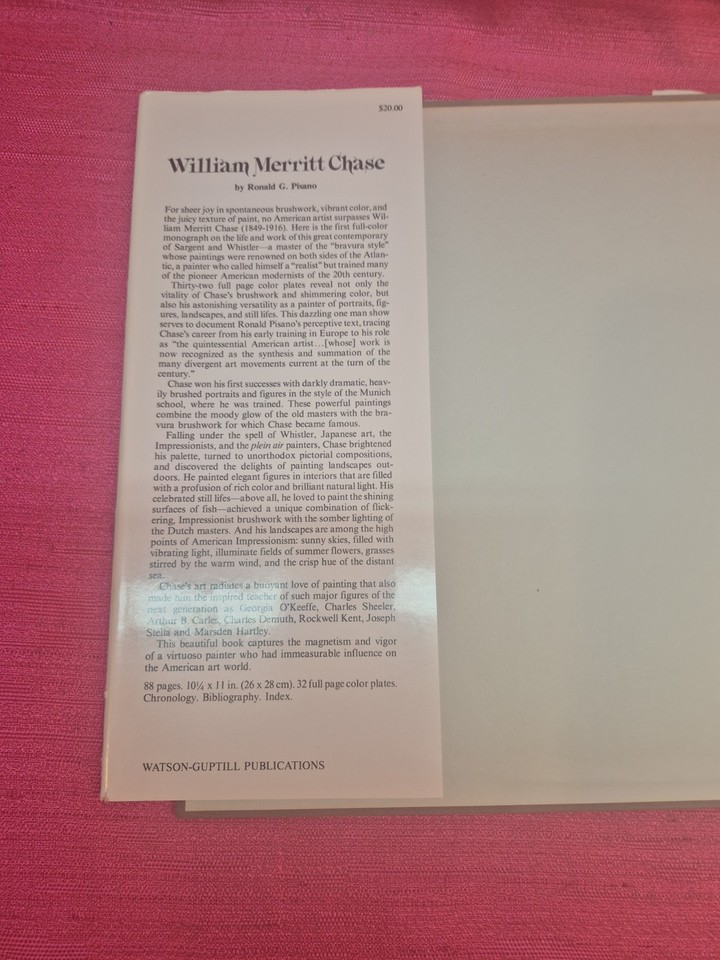 William Merritt Chase Hardcover Ronald G. Pisano 9780823057399| eBay