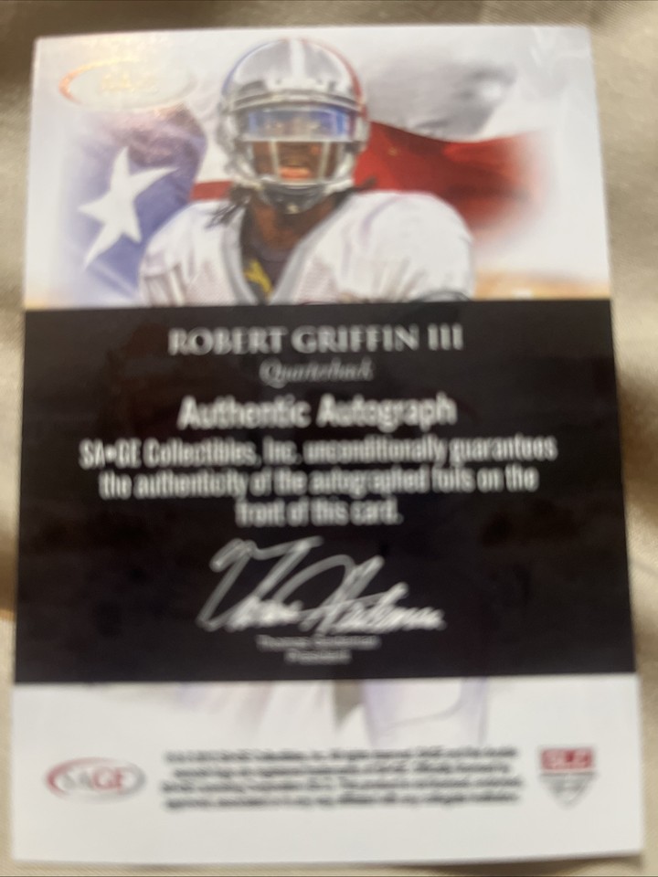 2012 HIT ROBERT GRIFFIN III ARTISTRY AUTOGRAPH AUTO #64/100 | eBay
