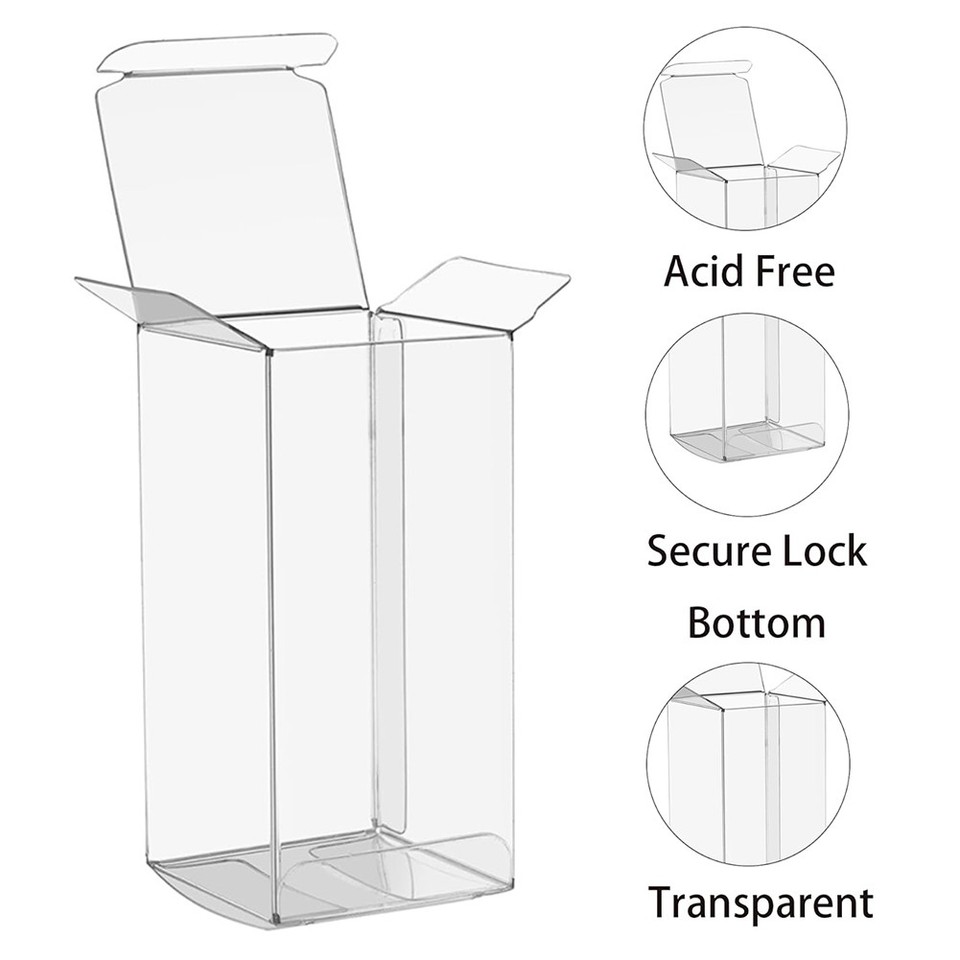 1-100X Clear Plastic Display Box Case Dustproof For 1:64 Model Toy Car ...