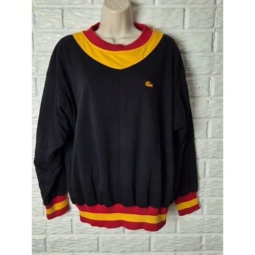 Vintage IZOD LACOSTE Women's size Large Red Yellow Black Sweatshirt WPL ...